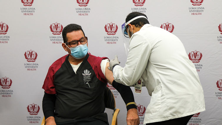 Loma Linda University Health Vaccinates Its First Group Of Frontline
