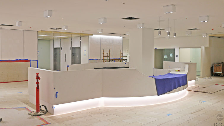 Future hospital lobby area nearing completion | LLUH News